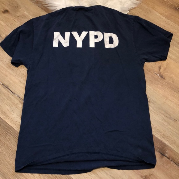 Hanes | Tops | Vintage Nypd Tee Navy | Poshmark